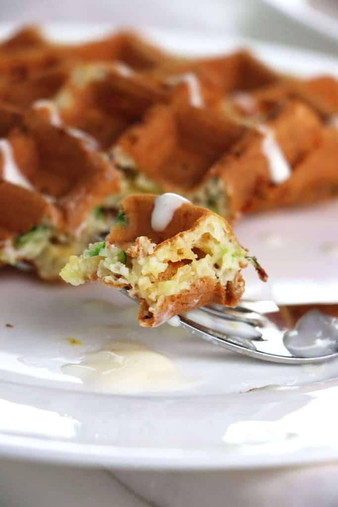 Savoury Zucchini Waffles