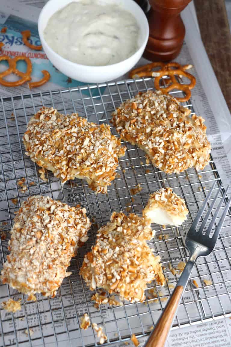 Pretzel & Dijon Coated Fish Sticks - Eat In Eat Out