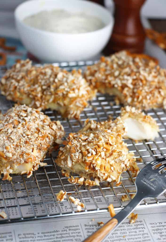 Pretzel & Dijon Coated Fish Sticks - Eat In Eat Out