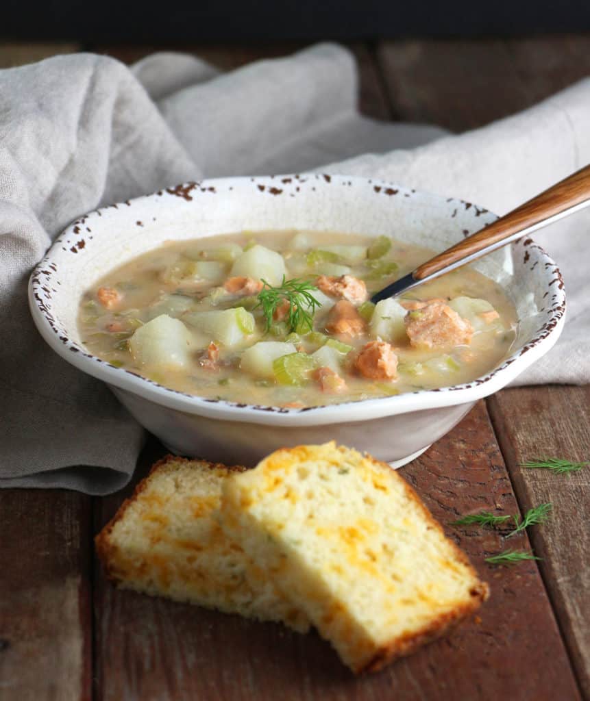 Simple Salmon Chowder - Eat In Eat Out