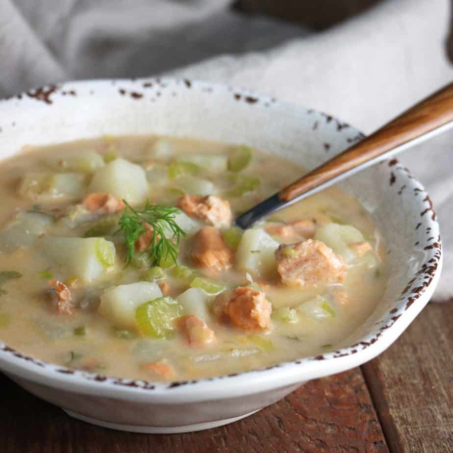 Simple Salmon Chowder - Eat In Eat Out