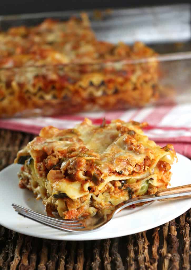 Roasted Vegetable & Turkey Lasagna - Eat In Eat Out